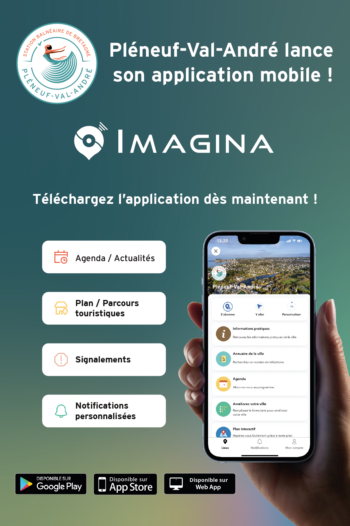 Imagina > L’application de la Ville - Pléneuf-Val-André - Station ...